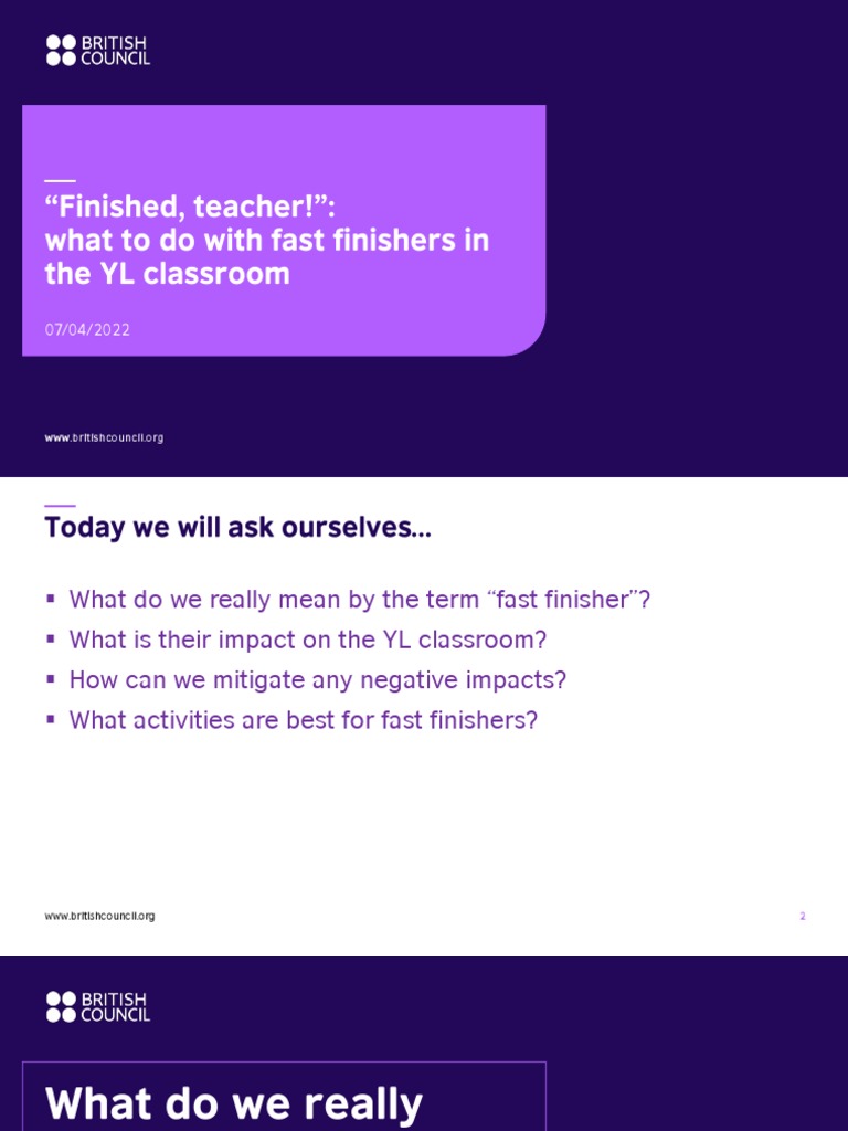 Fast Finishers April 2022 PDF | Download Free PDF | Learning | Teachers