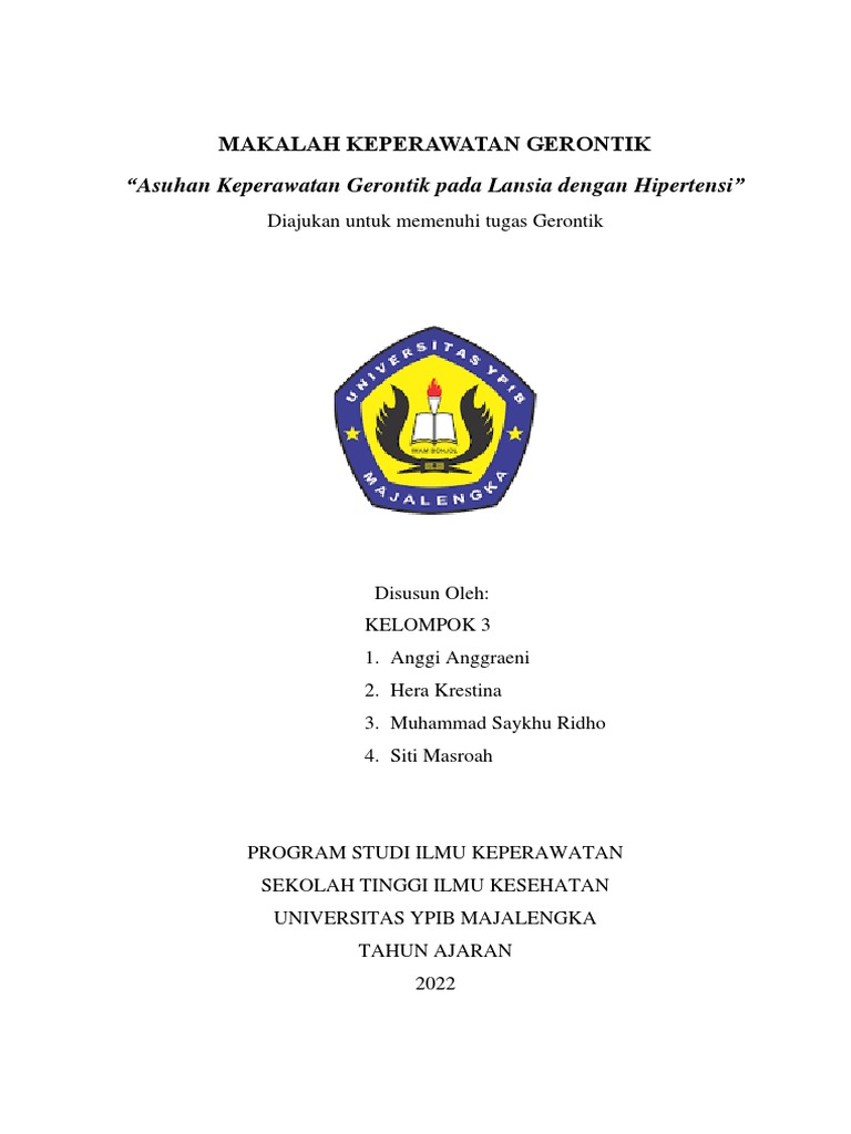 Tugas Askep Gerontik - Kelompok 3 | PDF | Kesehatan Holistik