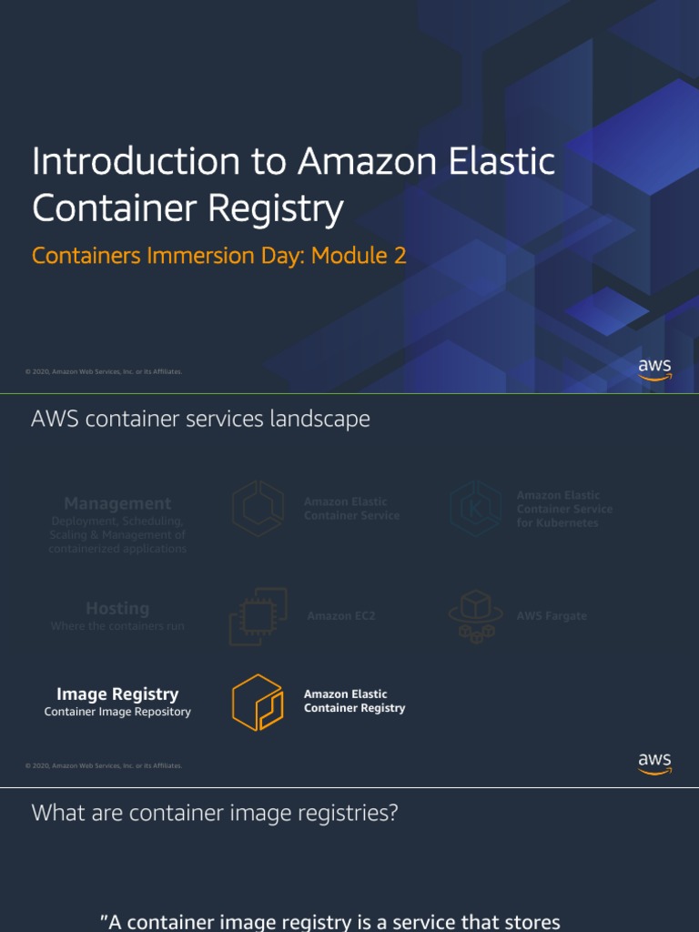 Module 2 - Introduction To Amazon ECR | PDF | Amazon Web Services | Web ...