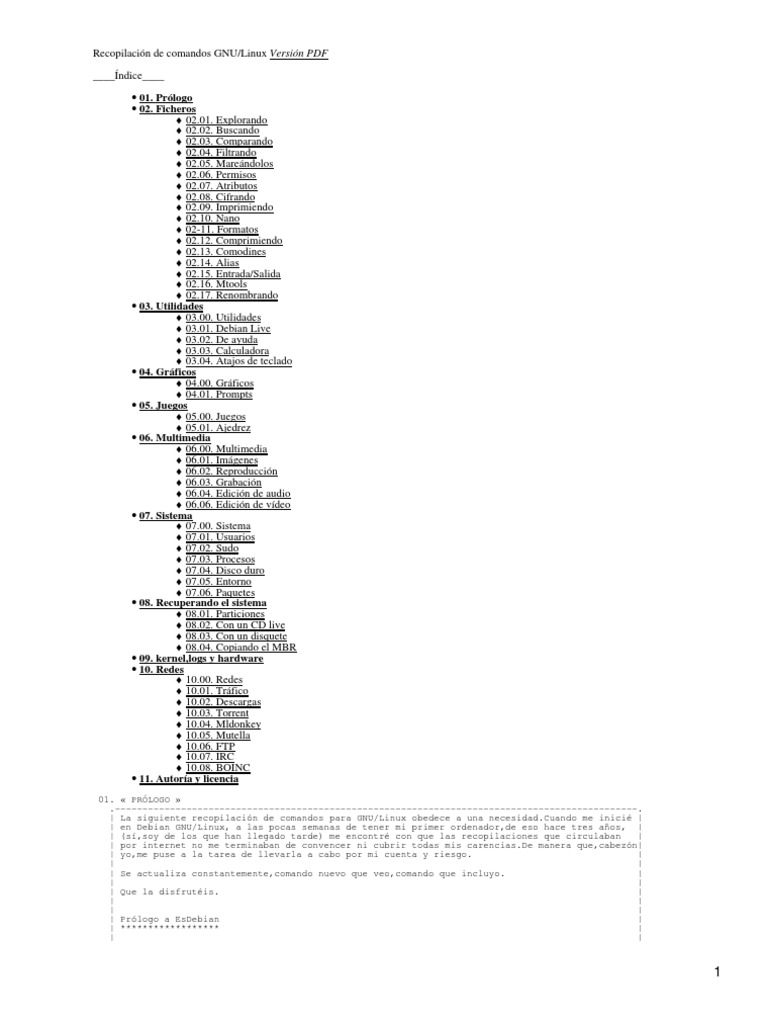 Comandos Linux Pdf Archivo De Computadora Tecnología De Sistema 1468