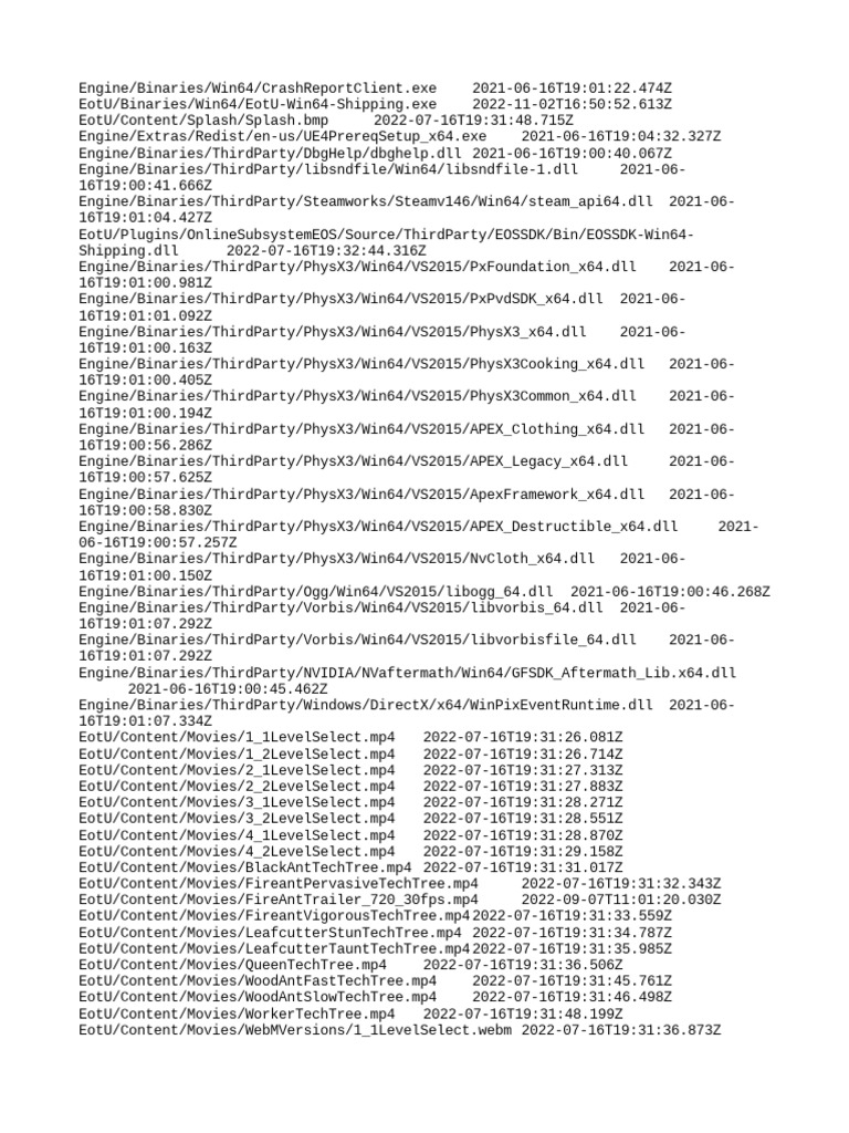 Manifest NonUFSFiles Win64 | PDF