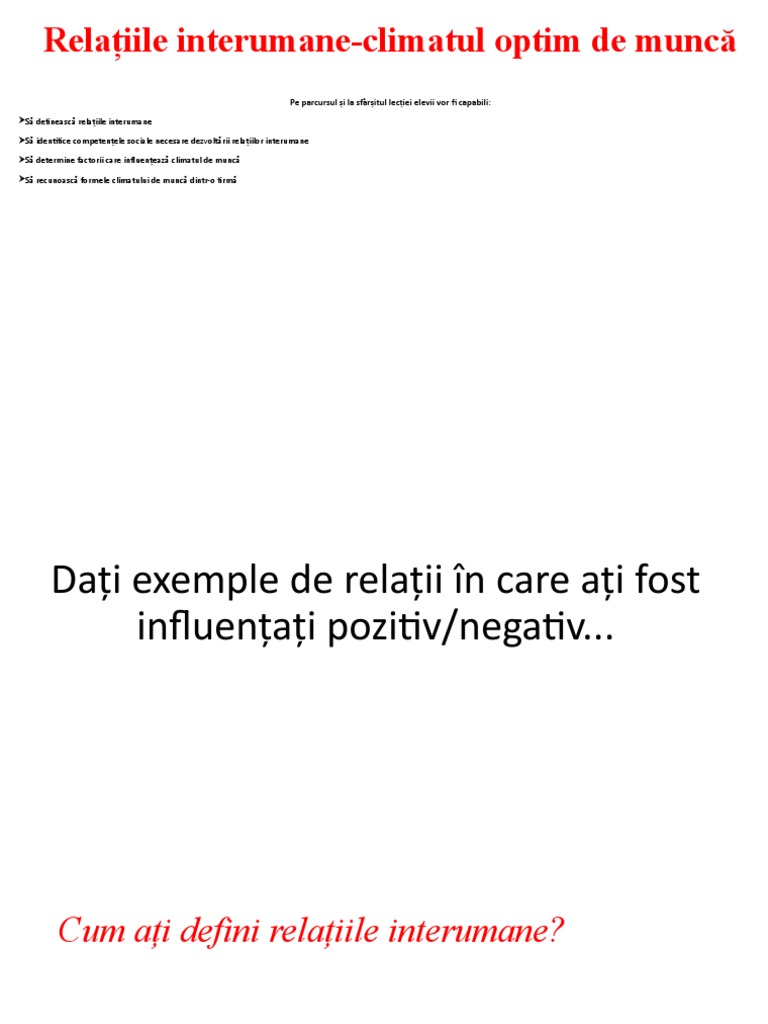 Relatii Interumane | PDF