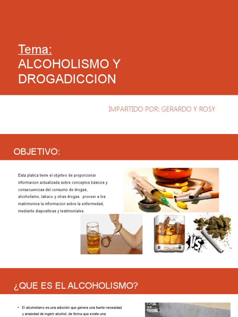 Platica Alcoholismo y Drogadiccion 2021 | PDF | Alcoholismo | La dependencia de sustancias