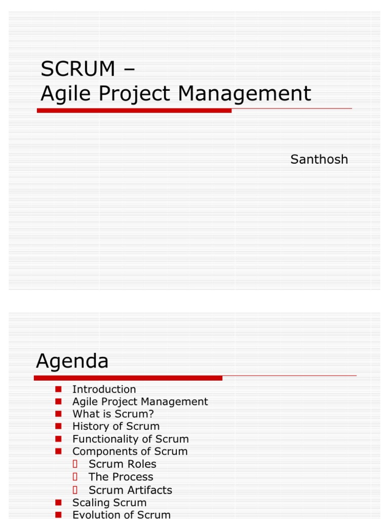 Agile Scrum | PDF | Scrum (Software Development) | Products