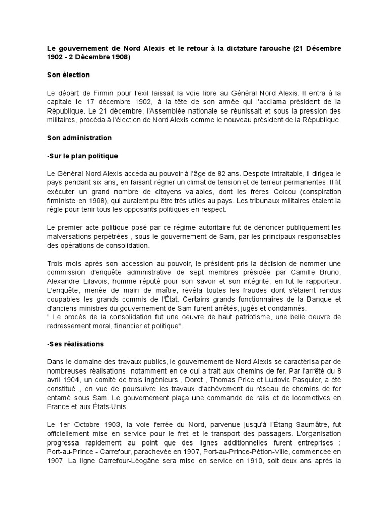 Nord Alexis | PDF | Transport ferroviaire | Dette publique