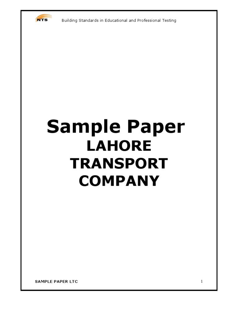Sample Paper LTC | PDF | Travel Visa | Teaching Mathematics