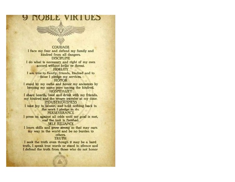 9 Noble Virtues | PDF