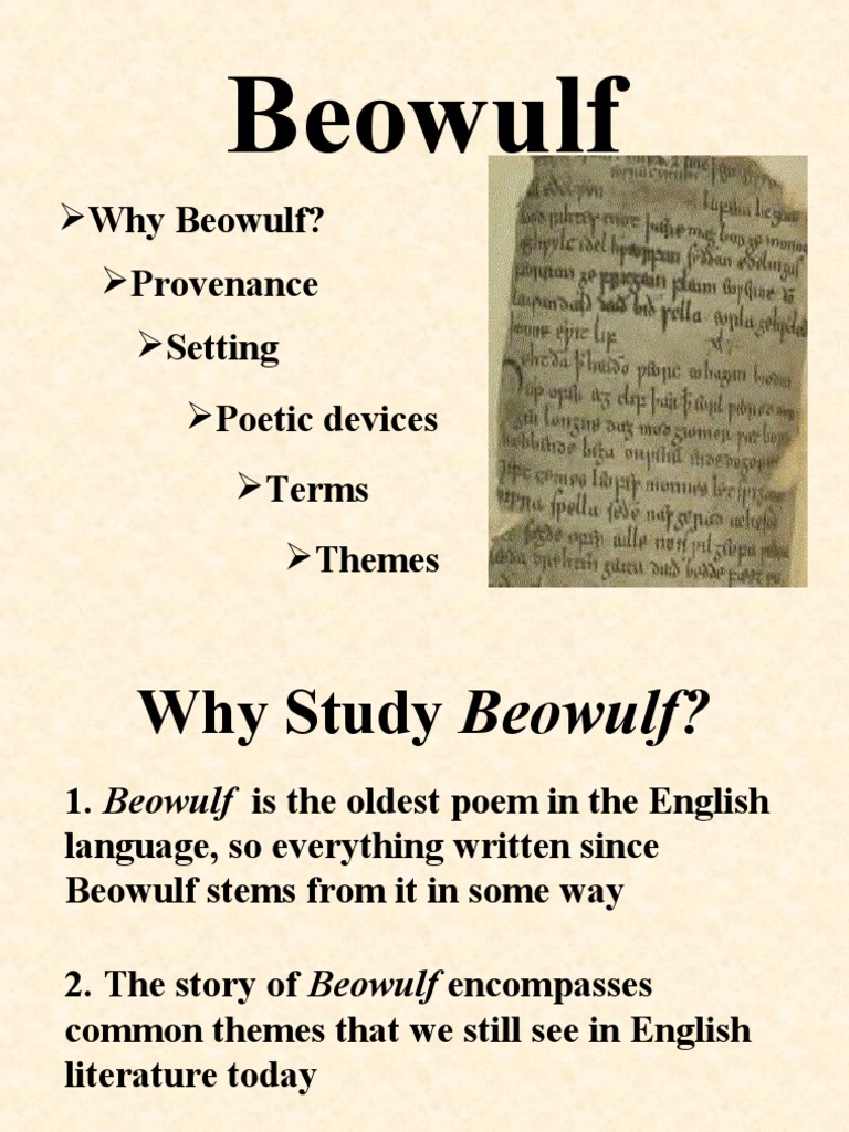 Beowulf: Origins, Themes, and Poetic Devices | PDF | General Fiction