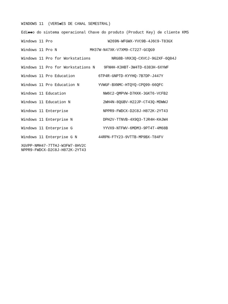 Chave Win11 | PDF | Computers | Technology & Engineering