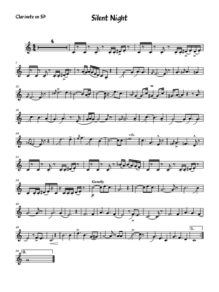 Silent Night-Clarinete - en - Sib | PDF