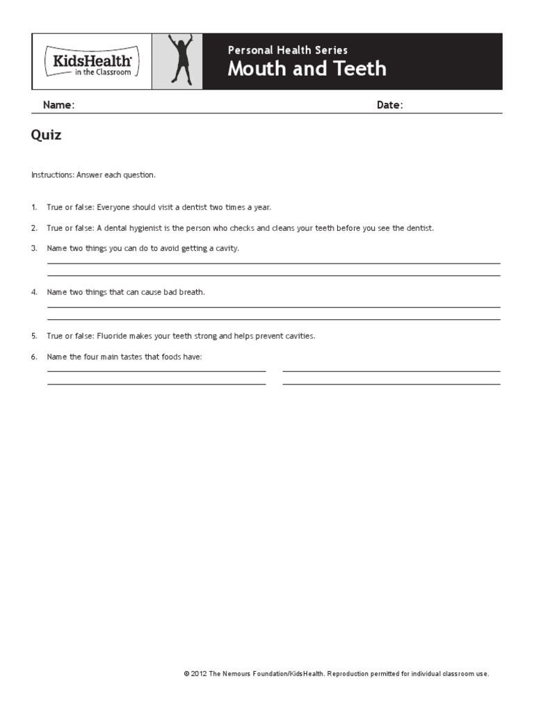 Teeth Quiz | PDF