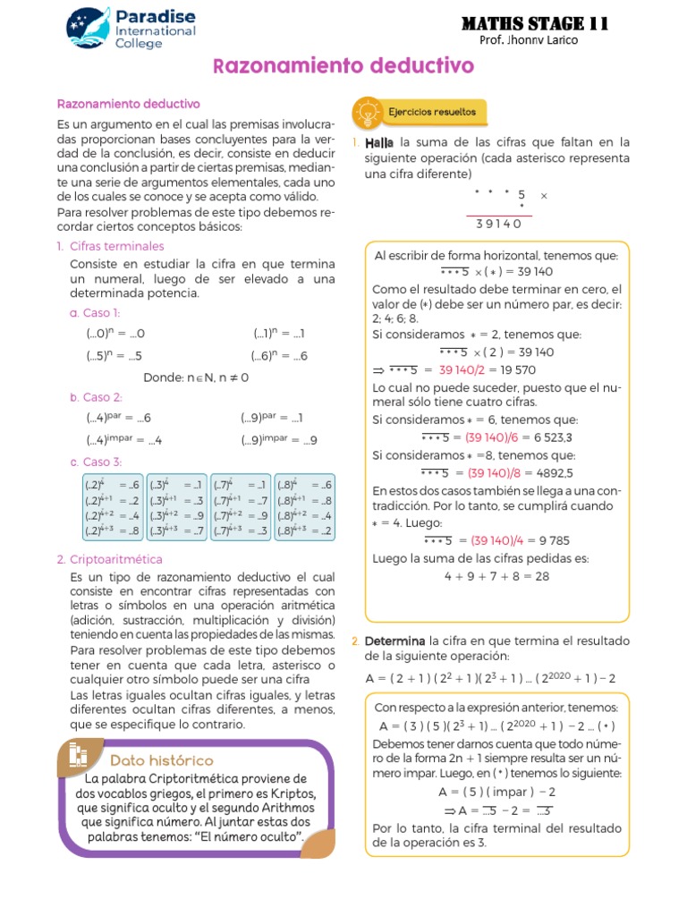 Stage 11-Deducccion RM | PDF | Álgebra abstracta | Lógica