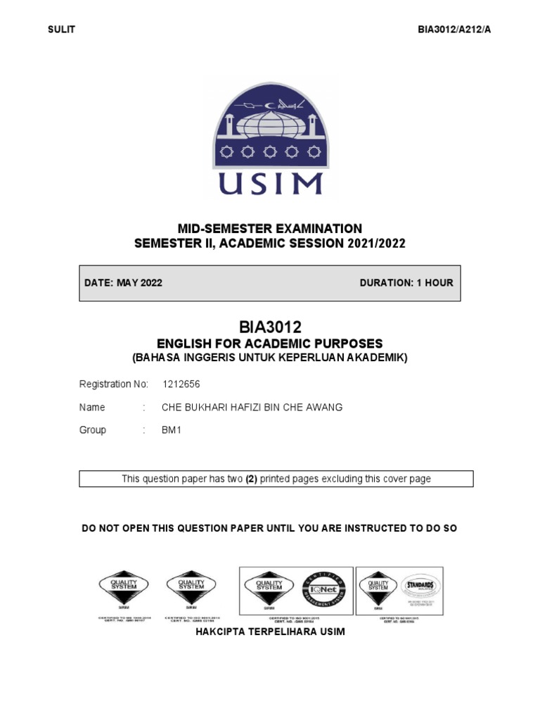 Mid-Semester Exam Summary | PDF