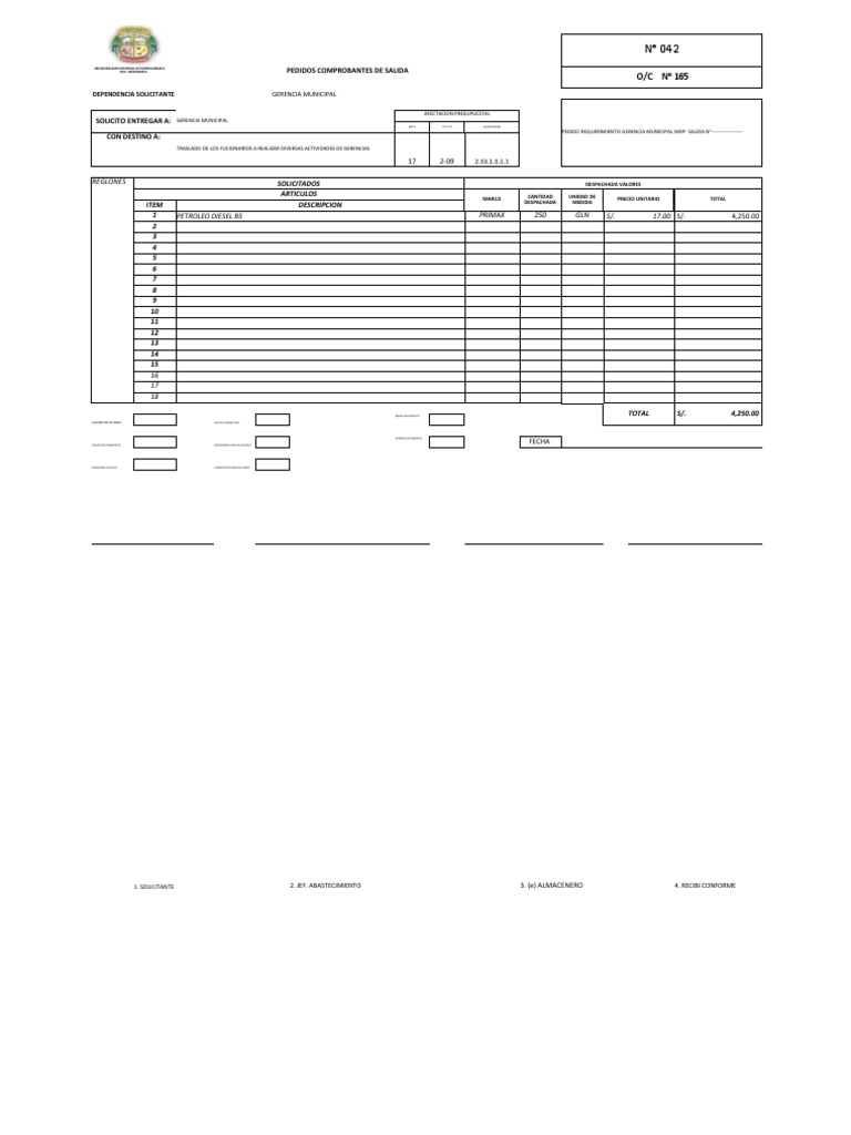 Modelo de Pecosa | PDF
