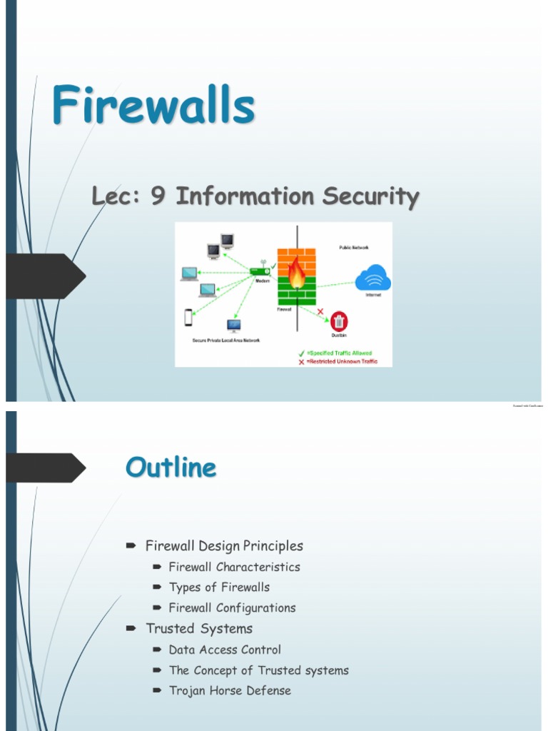 Lec 12 Firewalls | PDF