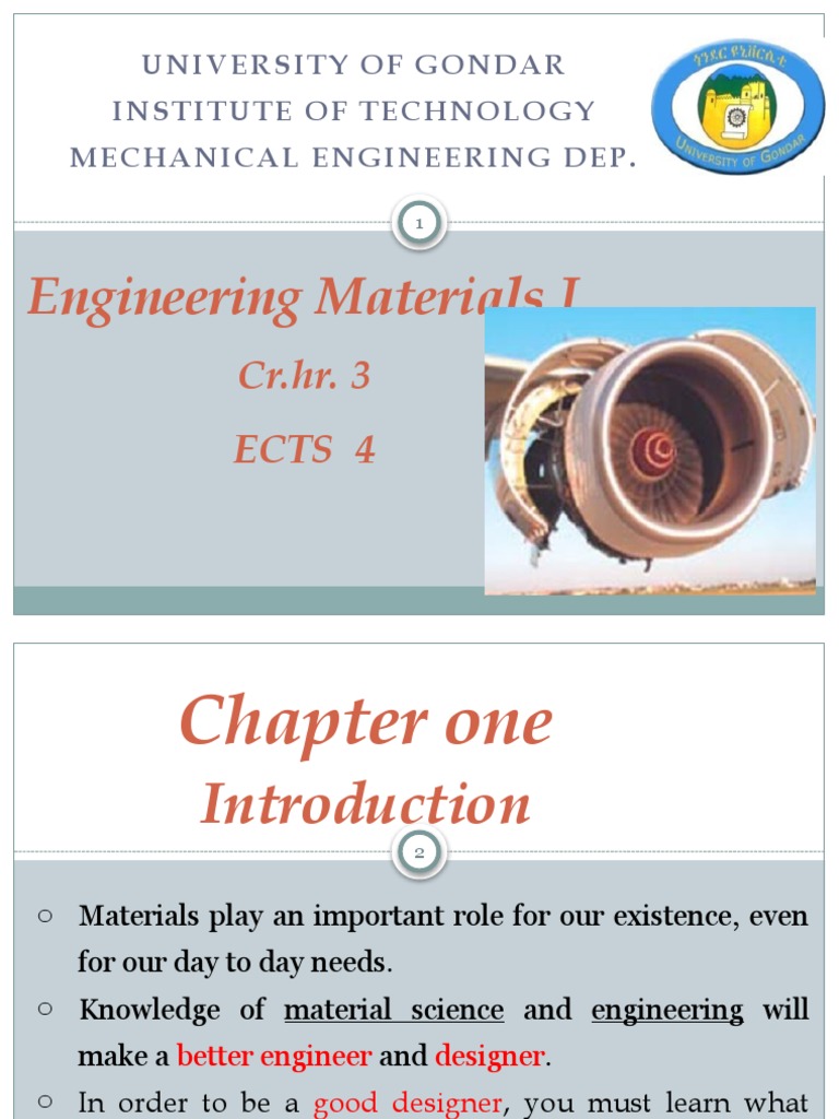 Engineering Materials I (Chapter 1) | PDF | Metals | Polymers