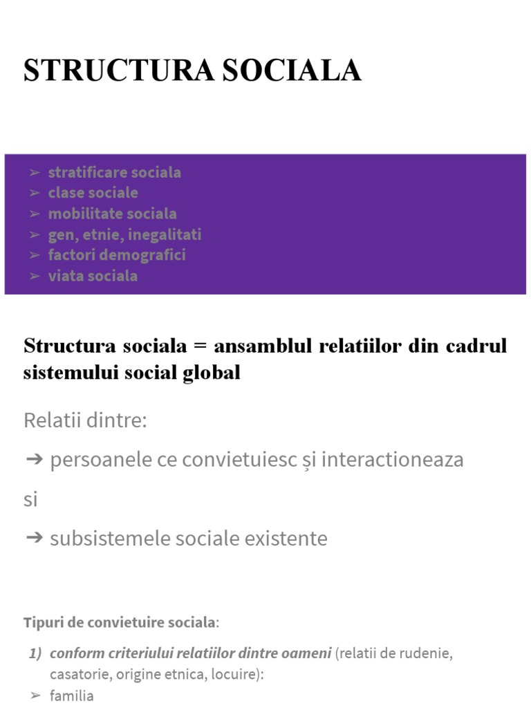Structura Sociala | PDF