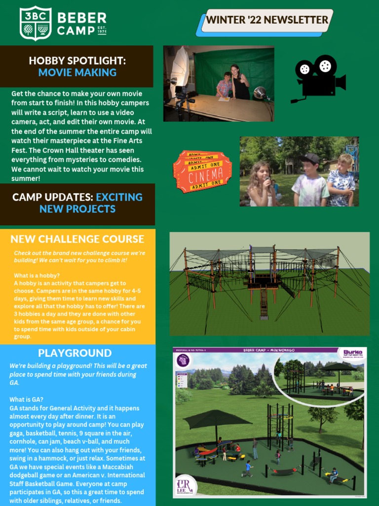 Beber Camp Winter Camper Newsletter 2023 | PDF