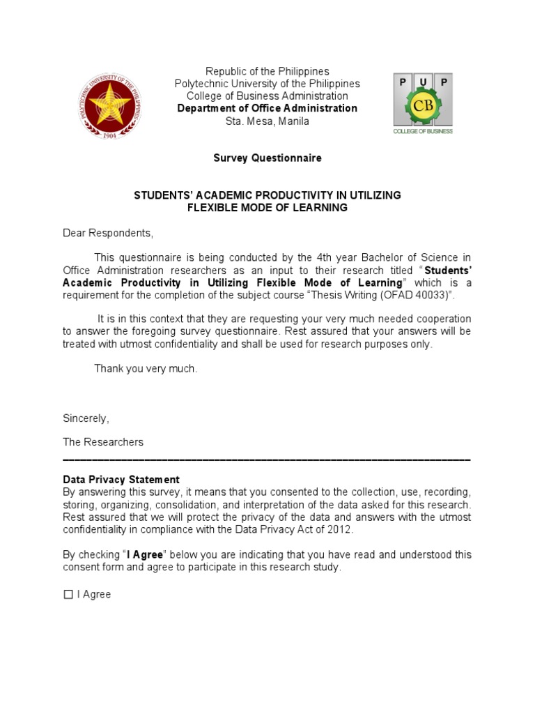 Survey Questionnaire | PDF | Internet | Internet Access