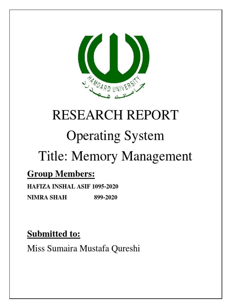 OS Research Report | PDF | Computer Data Storage | Operating System