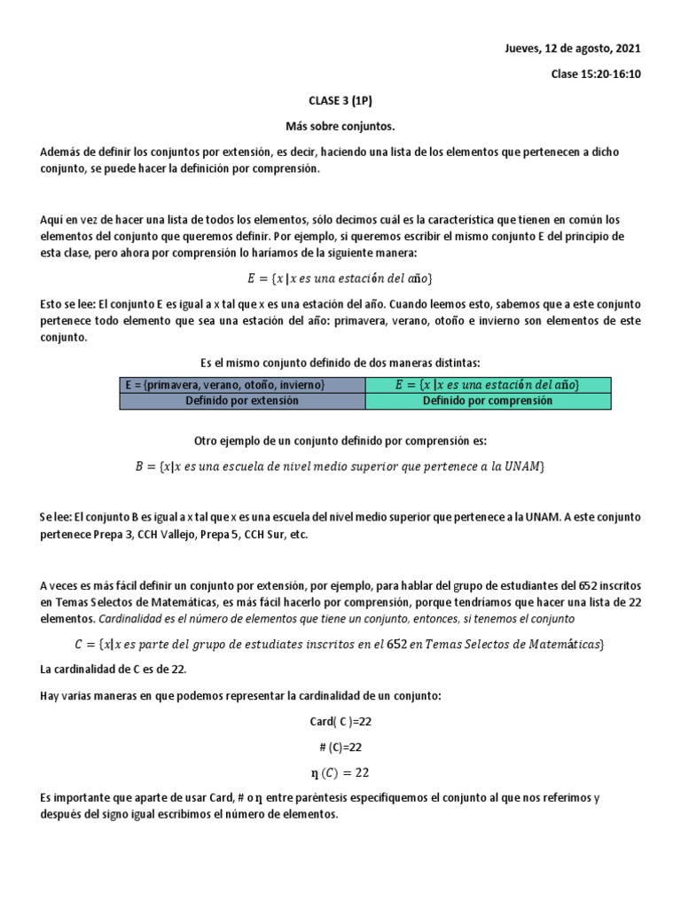 Clases de Temas Selectos de Matemáticas - 1 | PDF | Conjunto ... Clases de Temas Selectos de Matemáticas - 1 | PDF | Conjunto ...