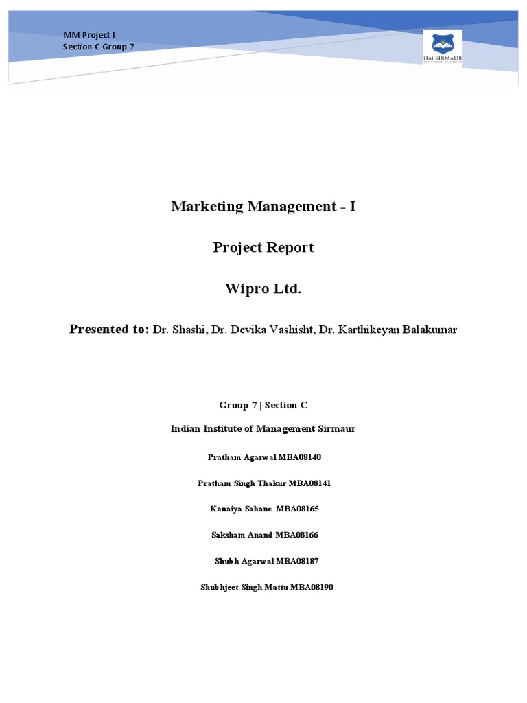 C 7 Wipro | PDF | Marketing | Retail