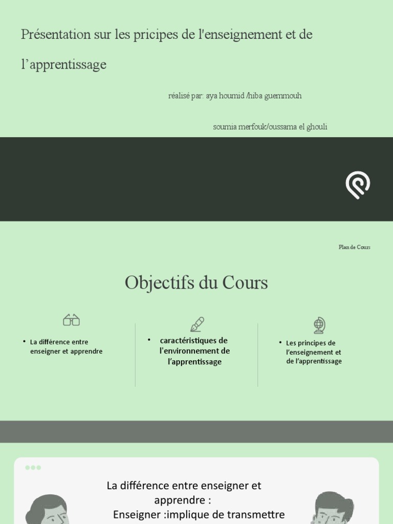 Principes de L'enseignement Et de L'apprentissage | Télécharger ...