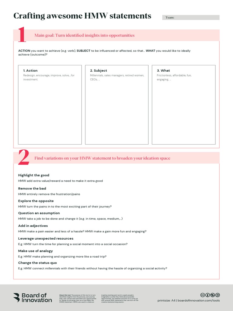 A4 - HMW Statement Builder | PDF | Communication | Psychological Concepts