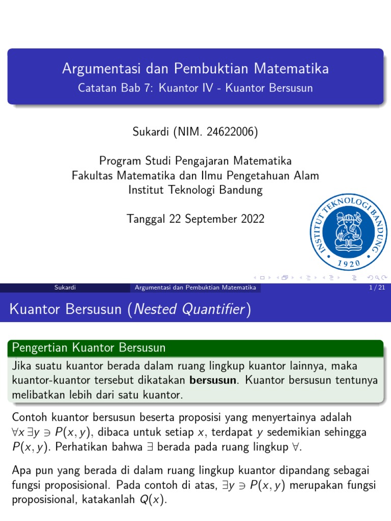 Catatan Bab 7 APM Kuantor IV Kuantor Bersusun | PDF