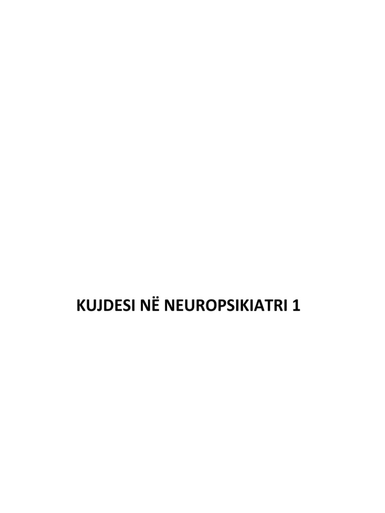 Kujdesi Në Neuropsikiatri | PDF
