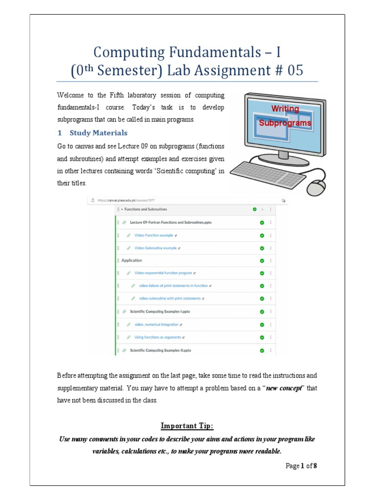 Lab Assignment 05 2022 23 1 Pdf Subroutine Parameter Computer Programming 