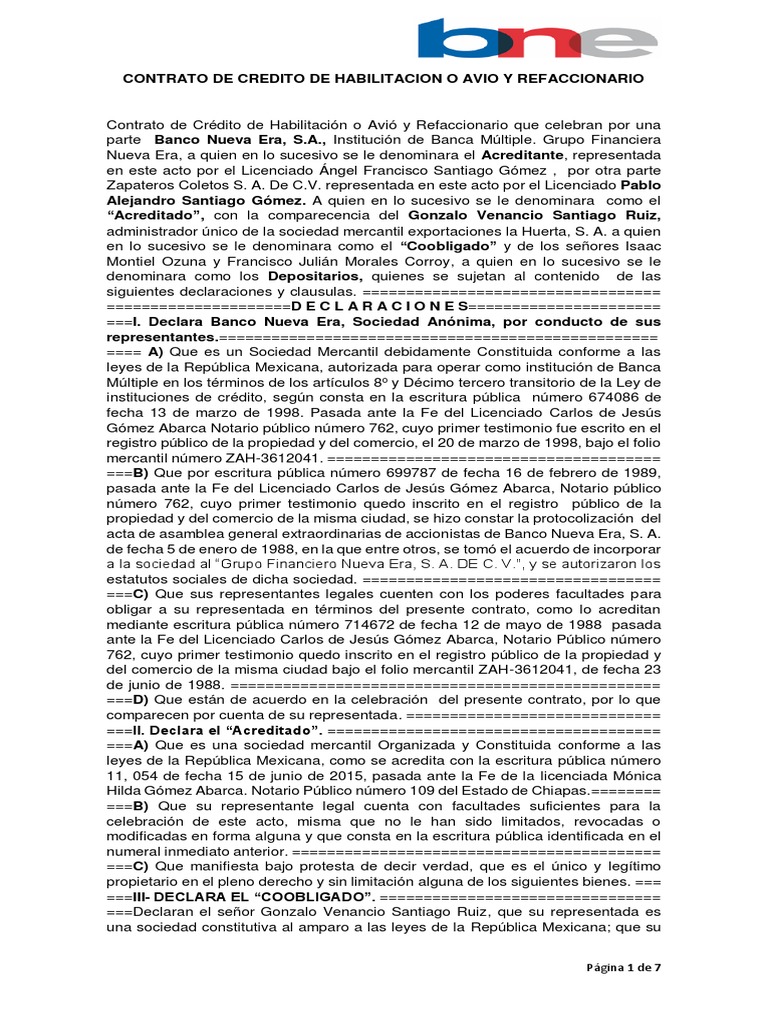 C D C de Habilitacion o Avio y Refaccionarios | PDF | Bancos | Interés C D C de Habilitacion o Avio y Refaccionarios | PDF | Bancos | Interés