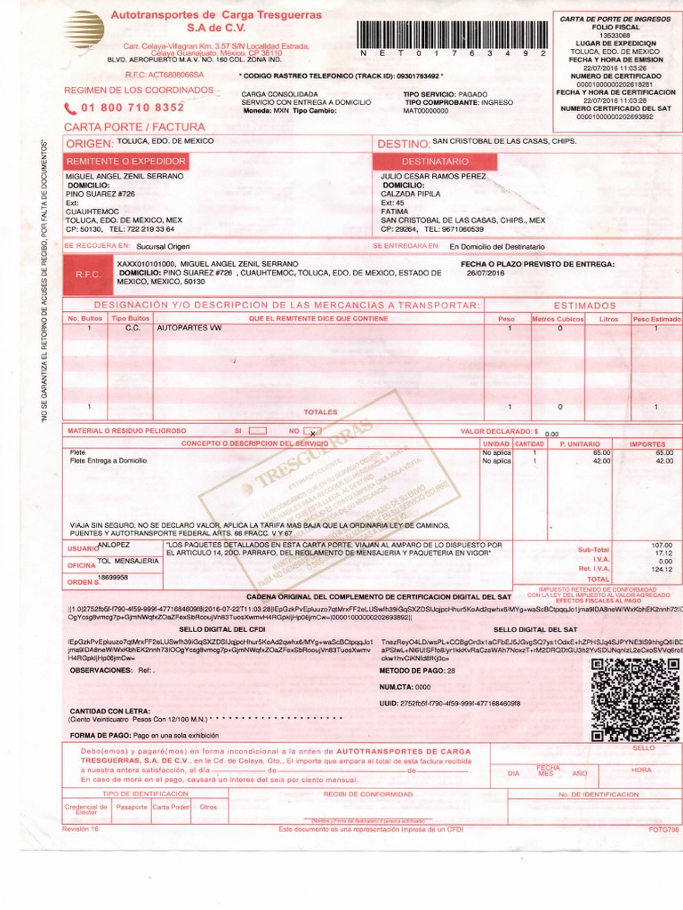 Carta de Porte | PDF