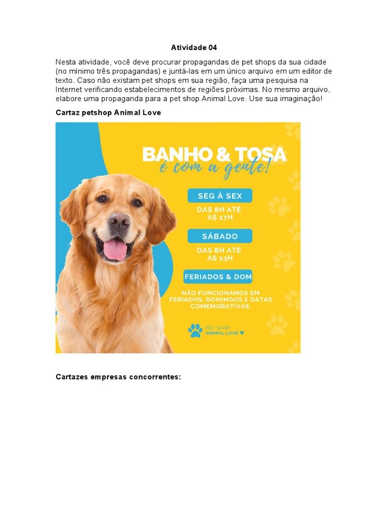 Atividade 04 - Cartazes | PDF