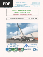 MAN BASKET Inspection Report | PDF | Rope | Crane (Machine)