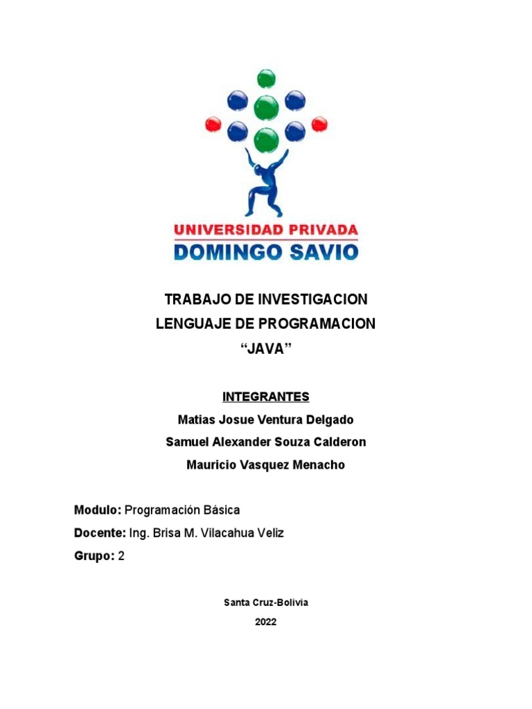 Java Word | PDF | Java (lenguaje de programación) | Lenguaje de programación