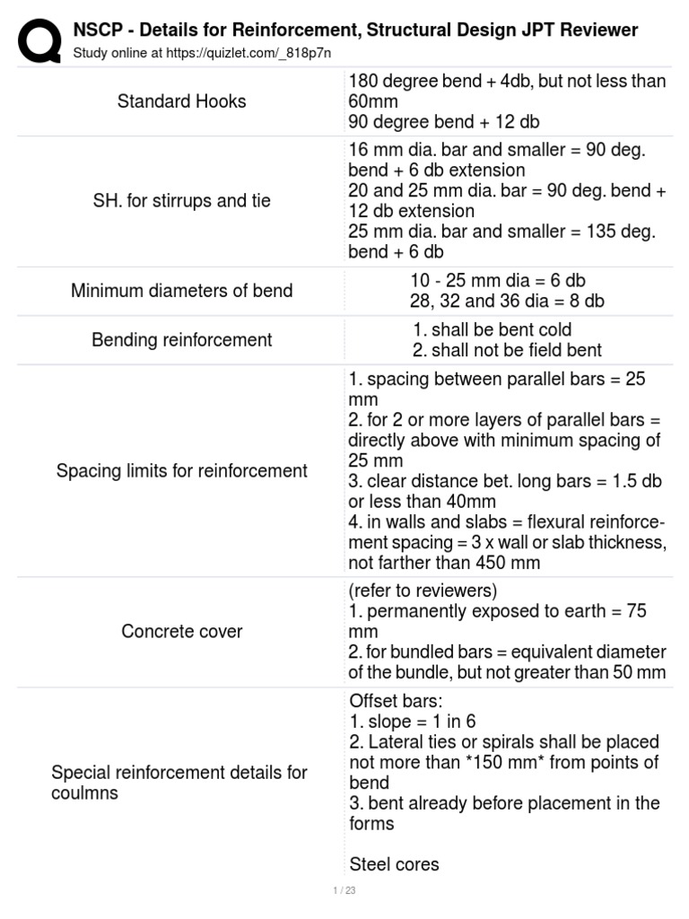 Structural Reviewer | PDF | Deformation (Engineering) | Strength Of Materials