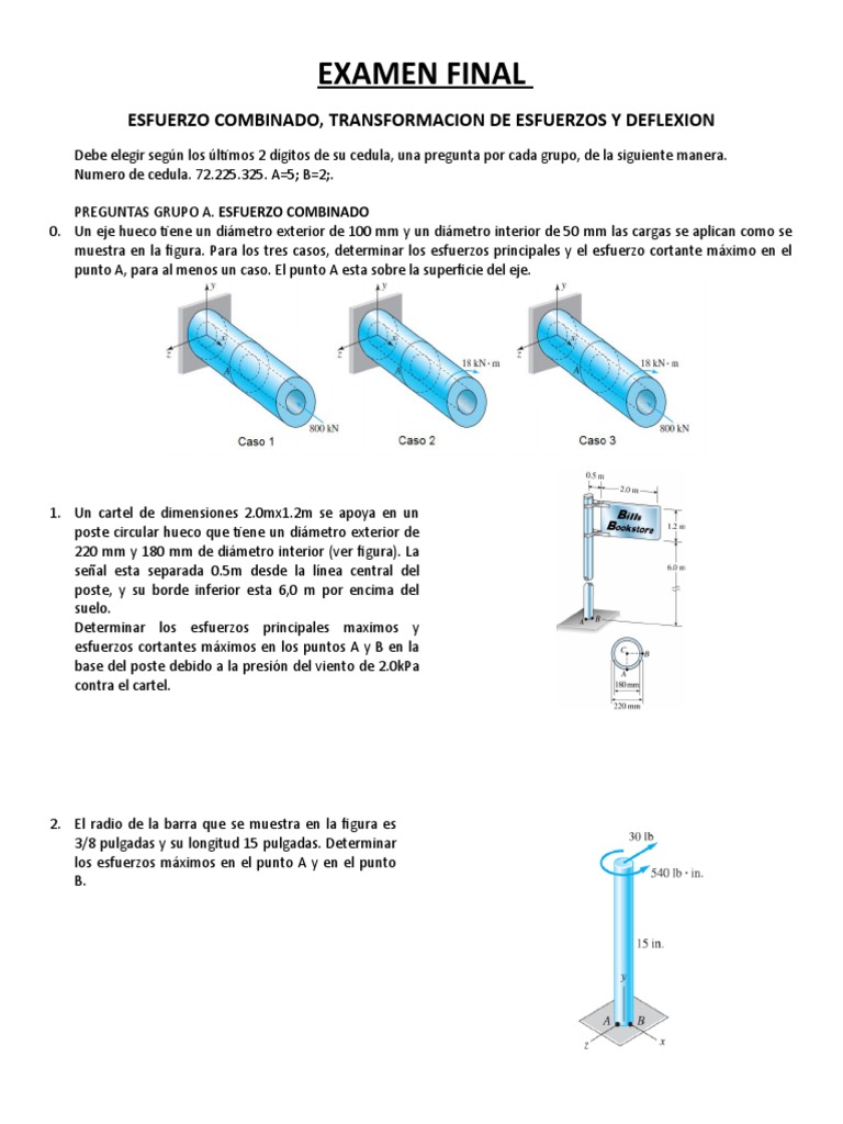 Análisis de esfuerzos en elementos estructurales sometidos a cargas ...