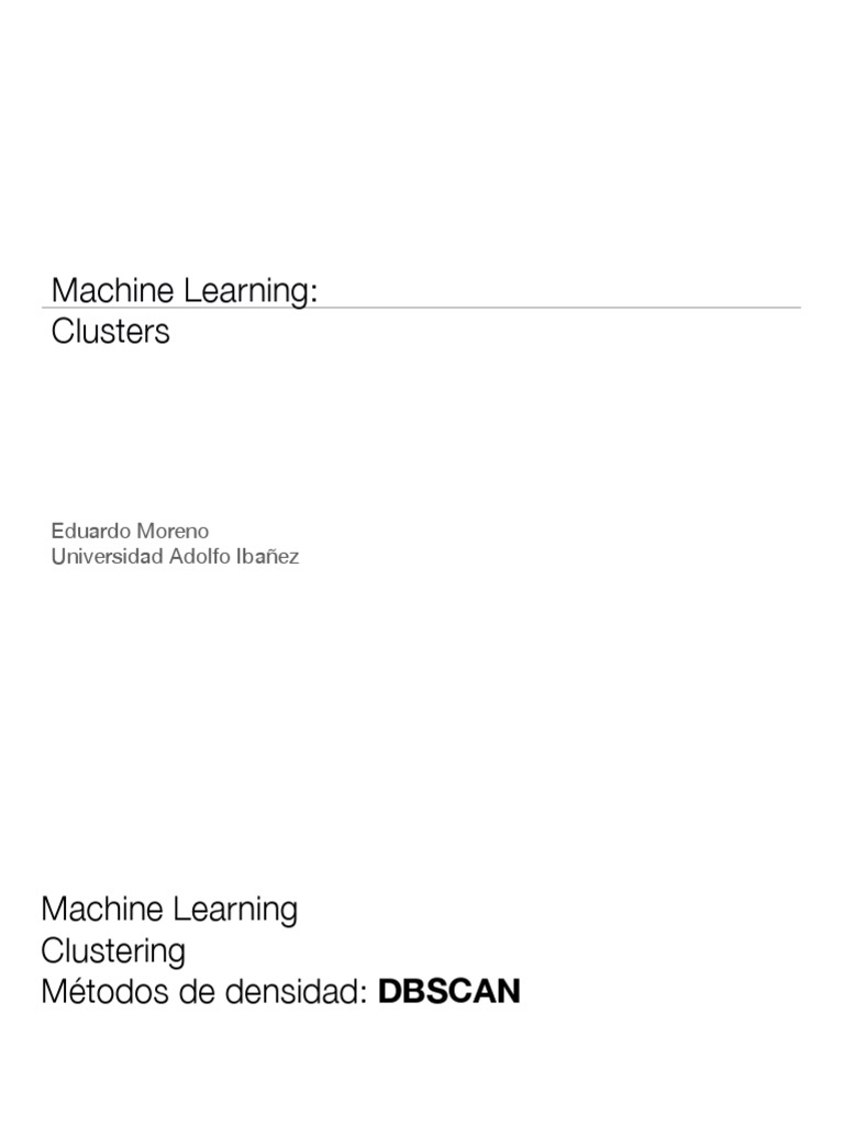 03 Clustering DBSCAN | PDF | Análisis espacial | Análisis de los datos