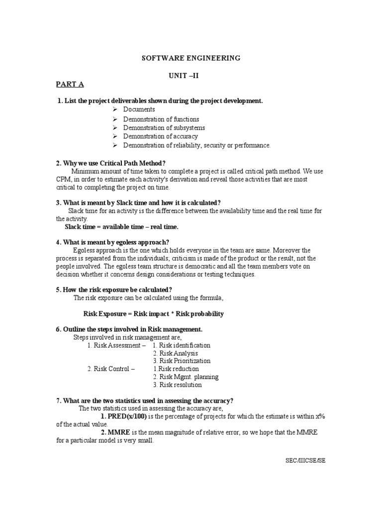 Unit II 2 Marks | PDF | Software Prototyping | Software Development Process