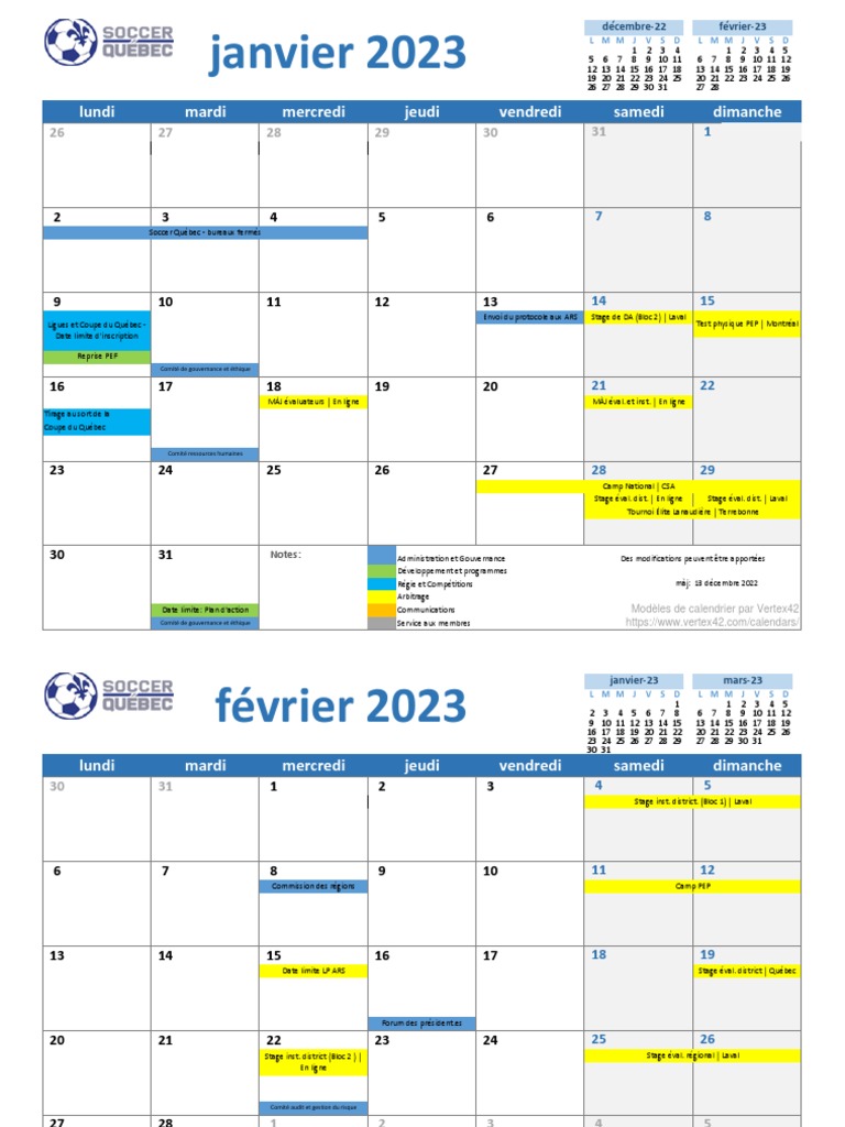 Planification Annuelle 2023 | PDF
