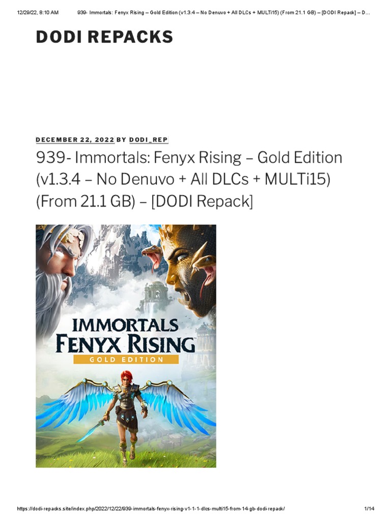 939 - Immortals - Fenyx Rising - Gold Edition (v1.3.4 - No Denuvo + All DLCs + MULTi15) (From 21 ...