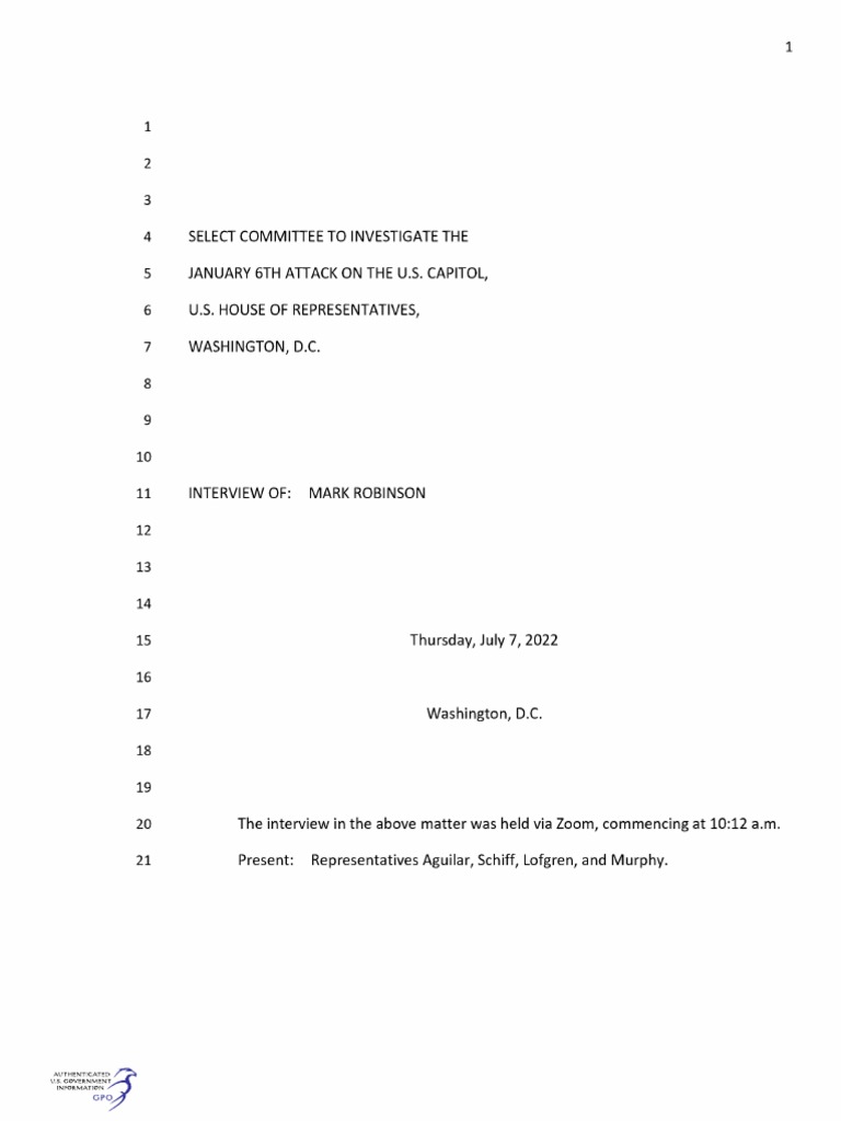 Mark Robinson Transcript | PDF