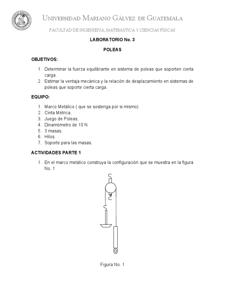 Laboratorio No. 3 Estatica de Cuerpos Rigidos. | PDF | Fuerza | Ingeniería