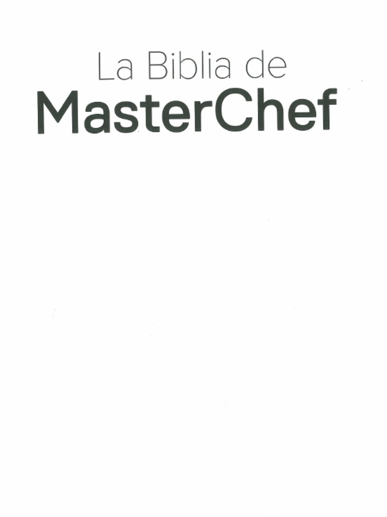 LA BIBLIA DE MASTER CHEF - Cropped | PDF