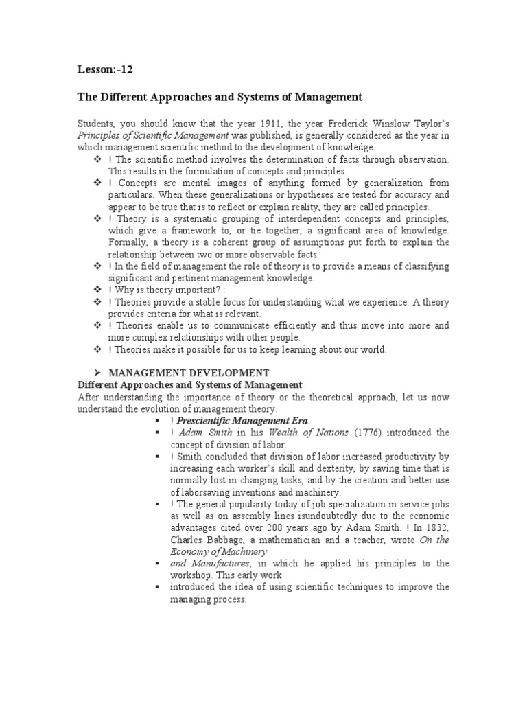 Management Theories and Their Evolution | PDF | Motivation | Motivational