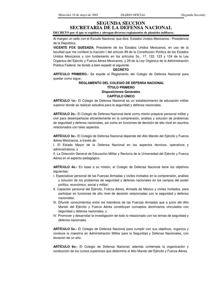 Reglameto Del Colegio de Defensa Nacional | PDF | Oficial general ... Reglameto Del Colegio de Defensa Nacional | PDF | Oficial general ...