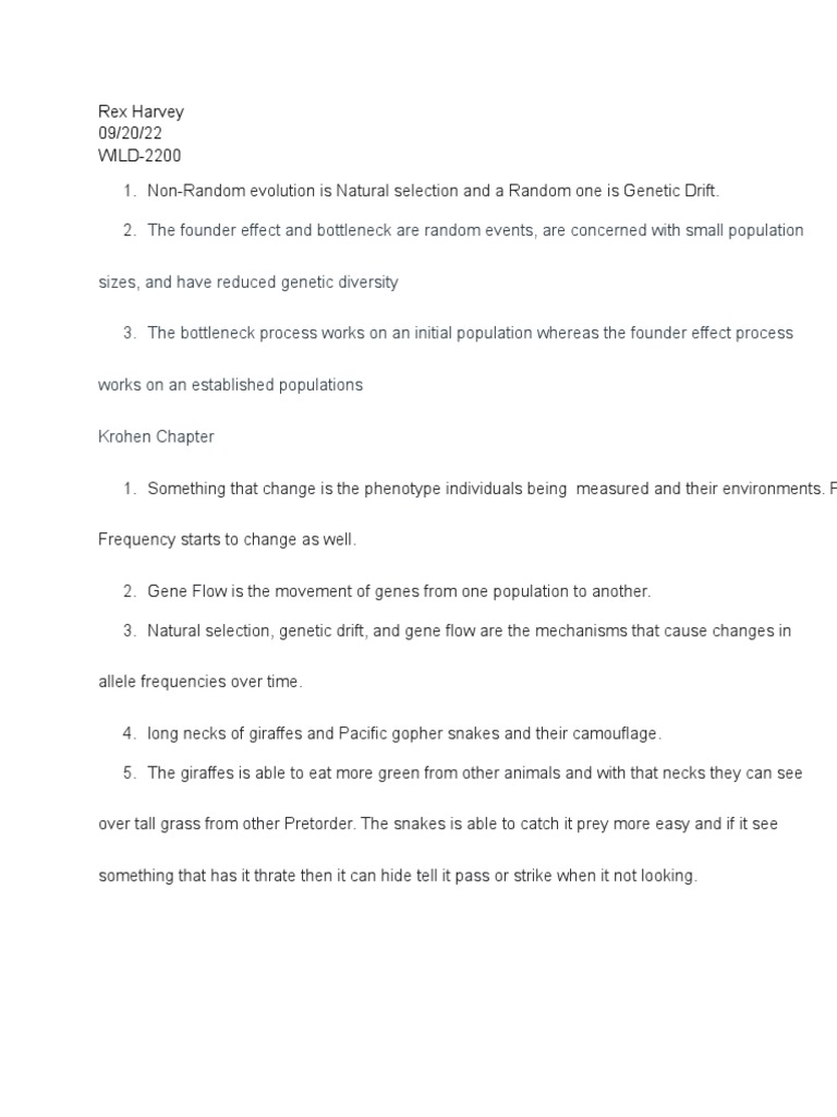 Evolution Mechanisms: Natural Selection & Genetic Drift | PDF