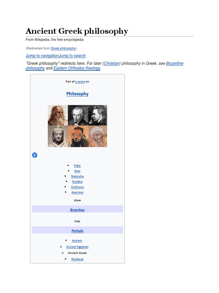 Ancient Greek Philosophy | PDF | Ancient Greek Philosophy ...