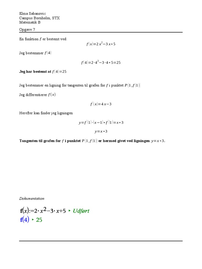 T25 - Matematikaflevering | PDF